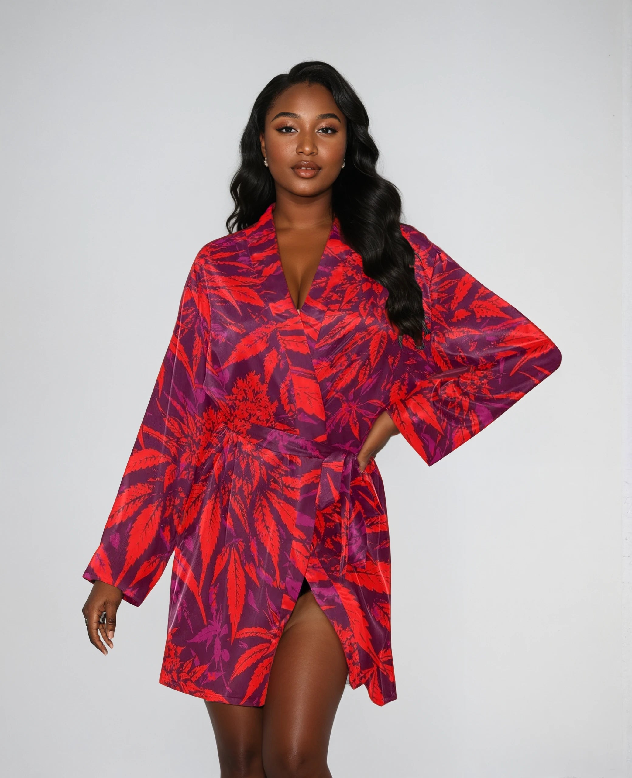 Electric Lettuce Satin Robe – JANE DOPE